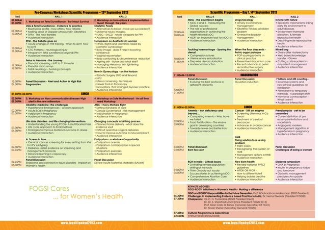 Fogsi figo-hyd 2013 brochure A GREAT CONFERENCE TO BE AT