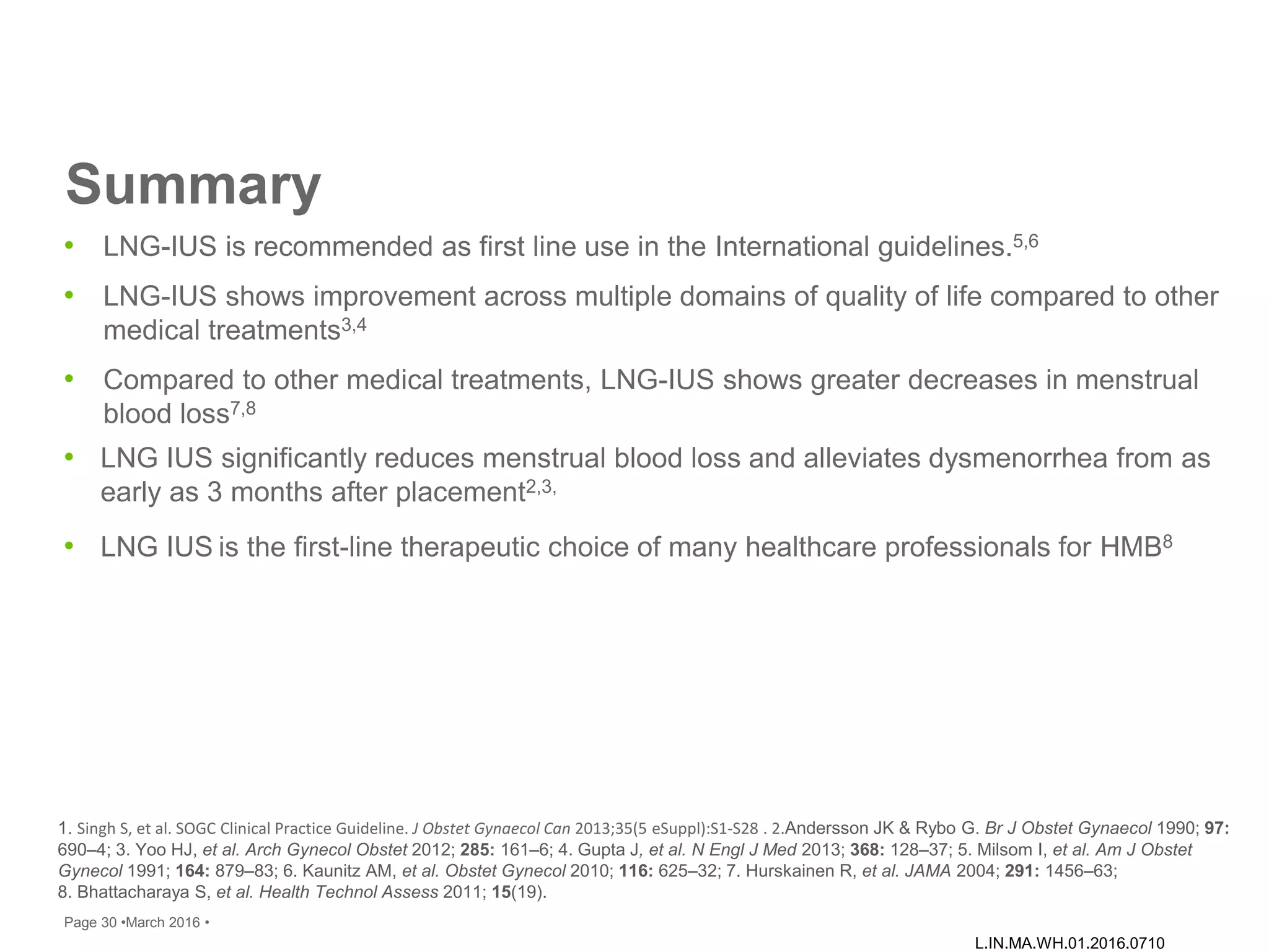 ole of LNG IUS in management of AUB (Levonorgestrel intrauterine system ...