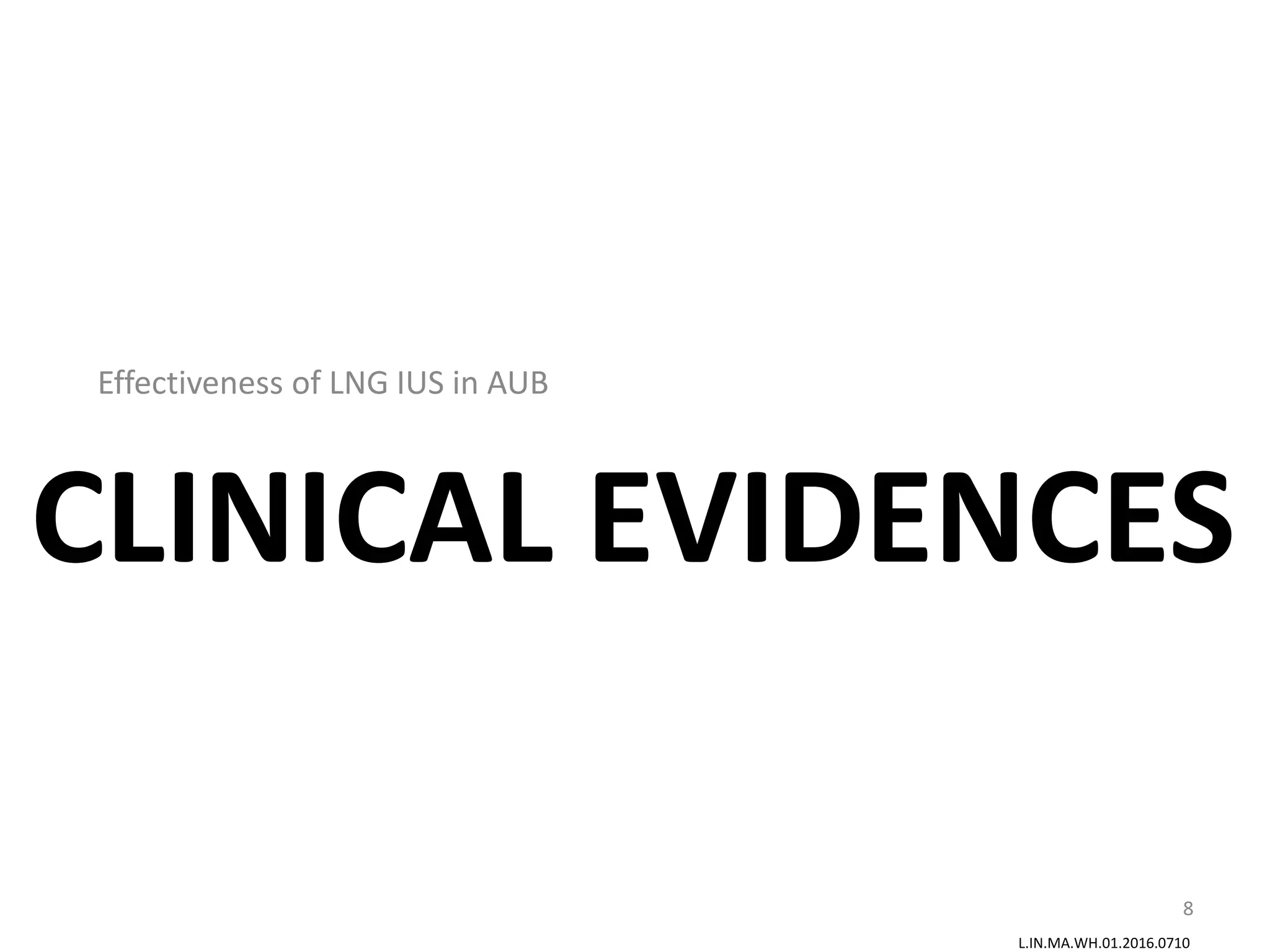 ole of LNG IUS in management of AUB (Levonorgestrel intrauterine system ...