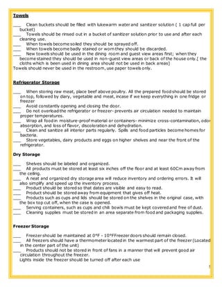 Food Safety Training Restaurant | DOCX