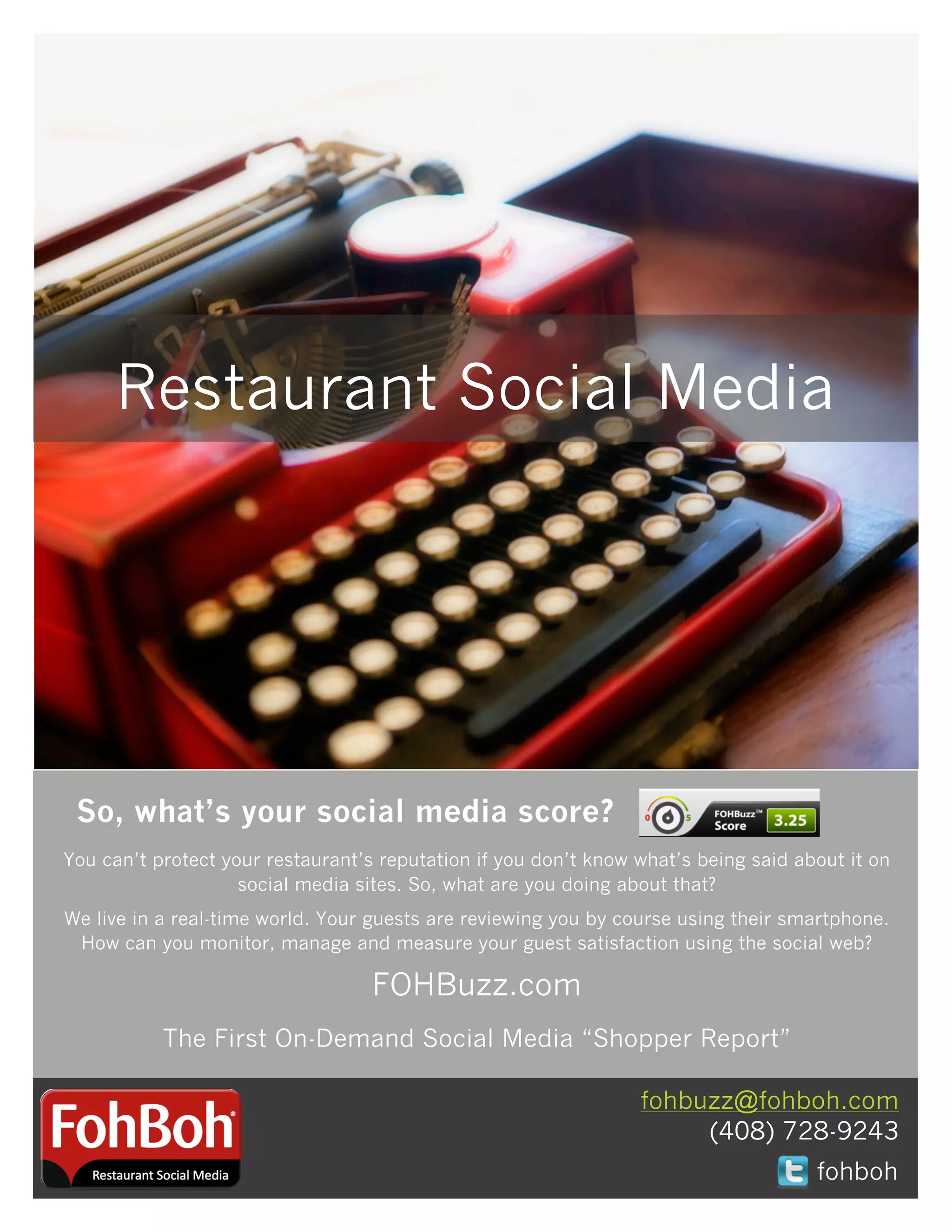 FOHBuzz Social Media Shopper Report | PDF | Social Networking | Internet