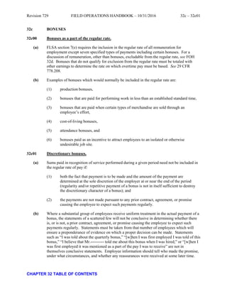 Chapter 32 - Overtime - Field Operations Handbook | PDF