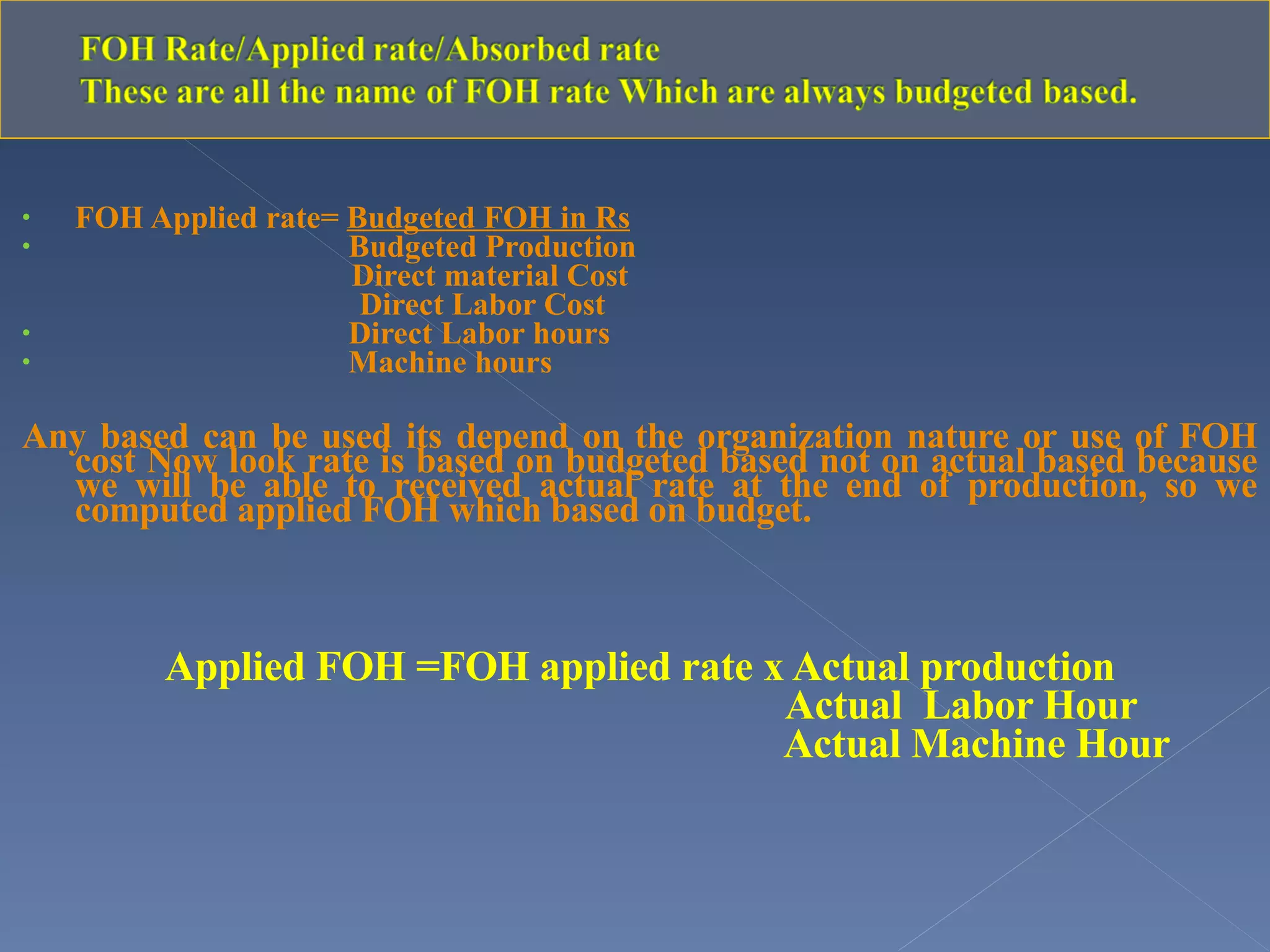 Factory Overhead Rate | PPT