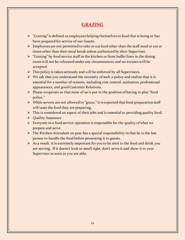 Foh staff training | PDF