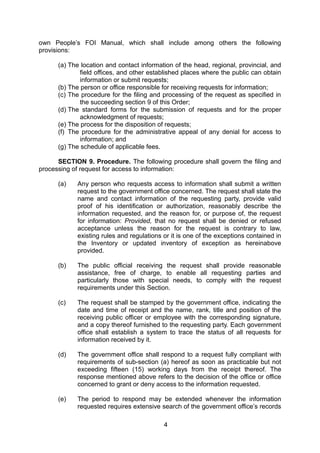 FOI Executive Order (Freedom of Information) | DOC