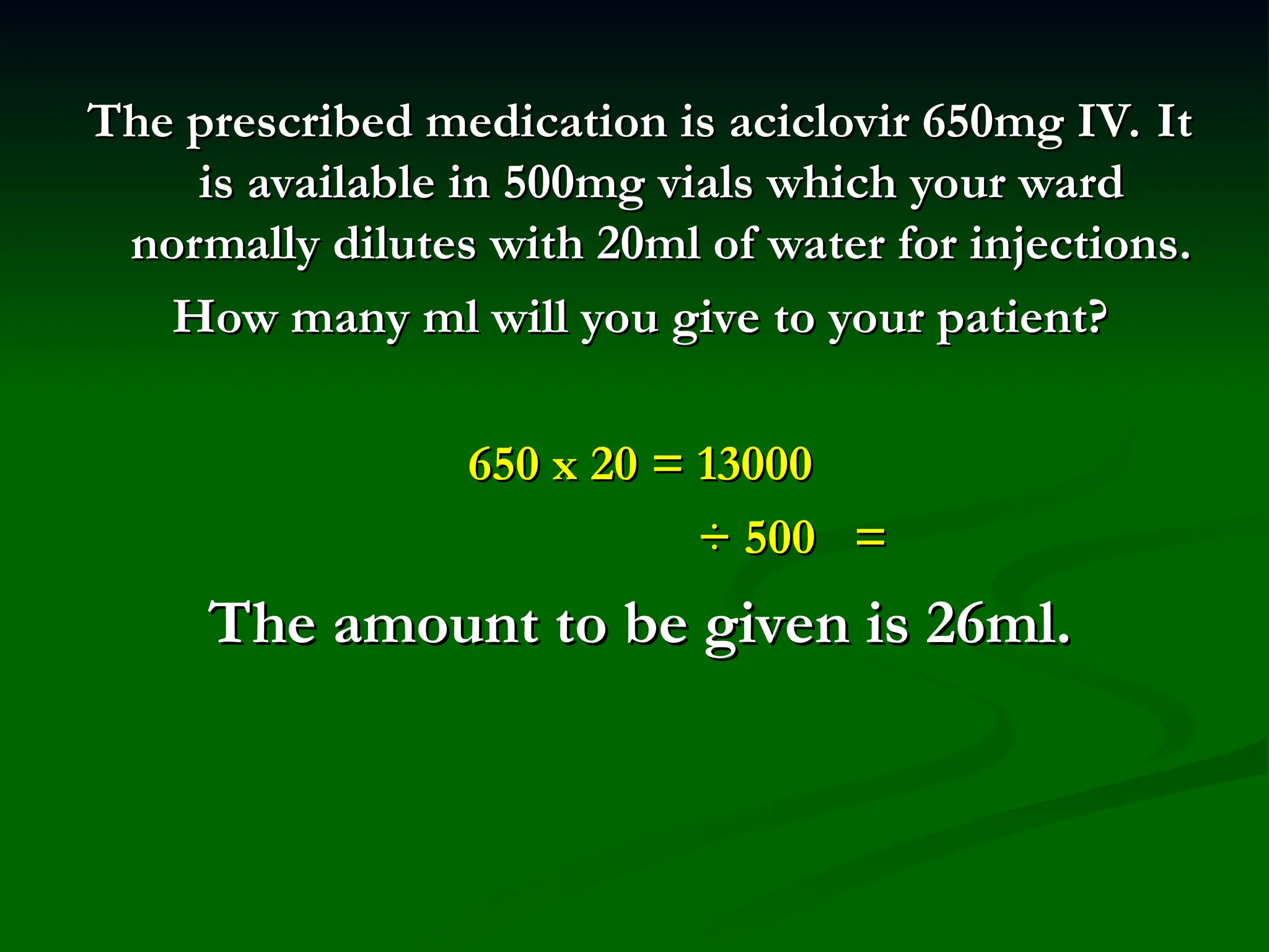 FOI 4498- Pharmaceutical Calculation Methods - Drug Calculations for ...
