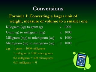 FOI 4498- Pharmaceutical Calculation Methods - Drug Calculations for ...
