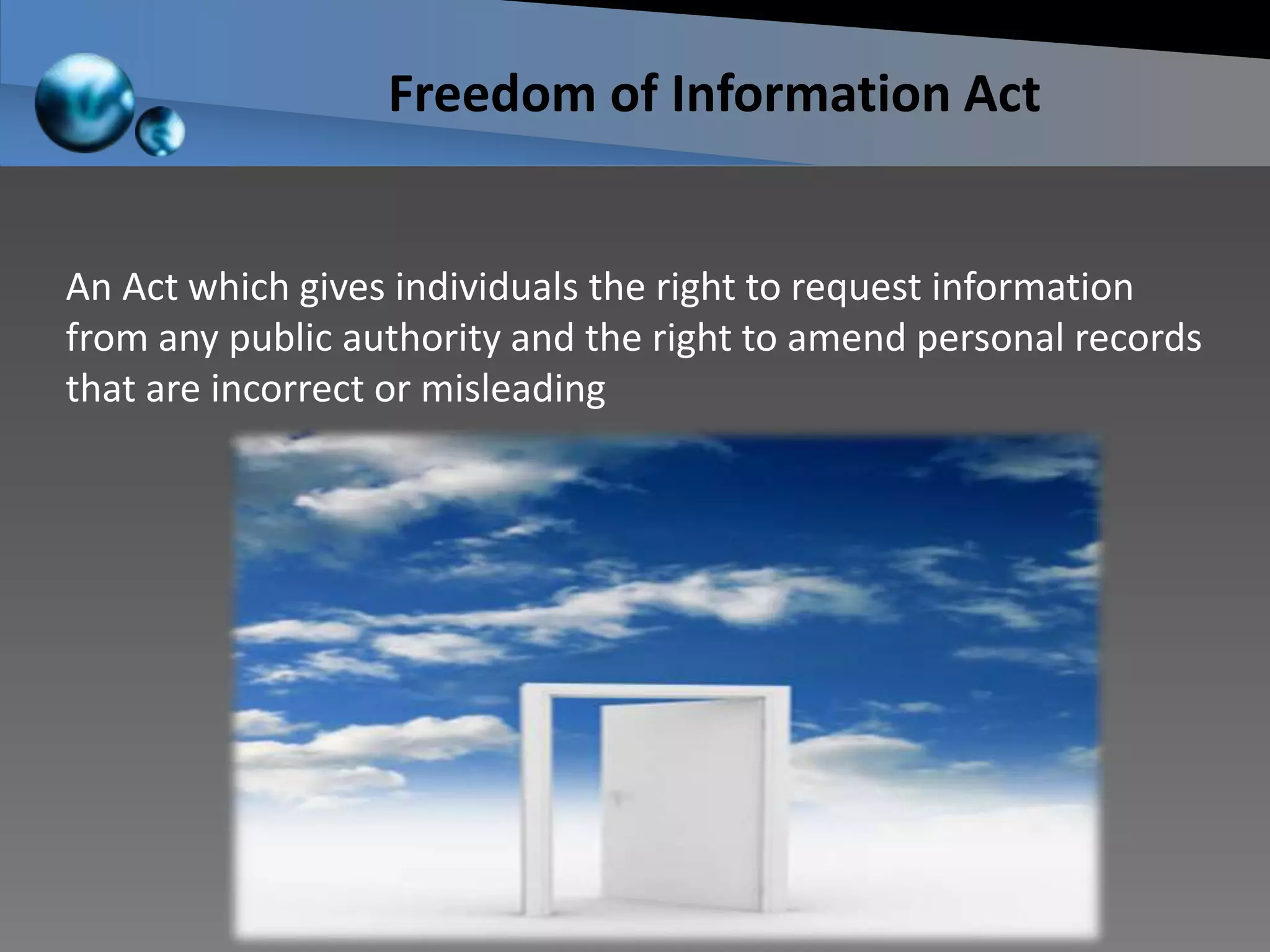 Introduction to the Freedom of Information and Data Protection Act ...