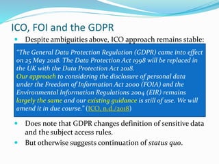 UK & EU Freedom of Information & Data Protection: Continuity & Change | PPT