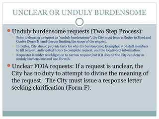 FOIA Training for City of Evanston Staff | PPT | Legal Services ...