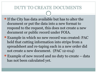 FOIA Training for City of Evanston Staff | PPT | Legal Services Industry | Industries