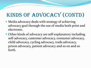 Essential Elements of Advocacy | PPTX