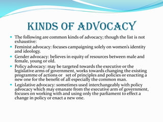 Essential Elements of Advocacy | PPTX