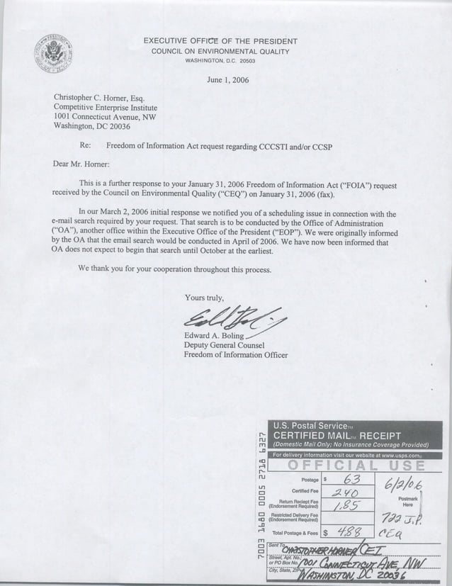 CCSP Response Letter 6.1.06