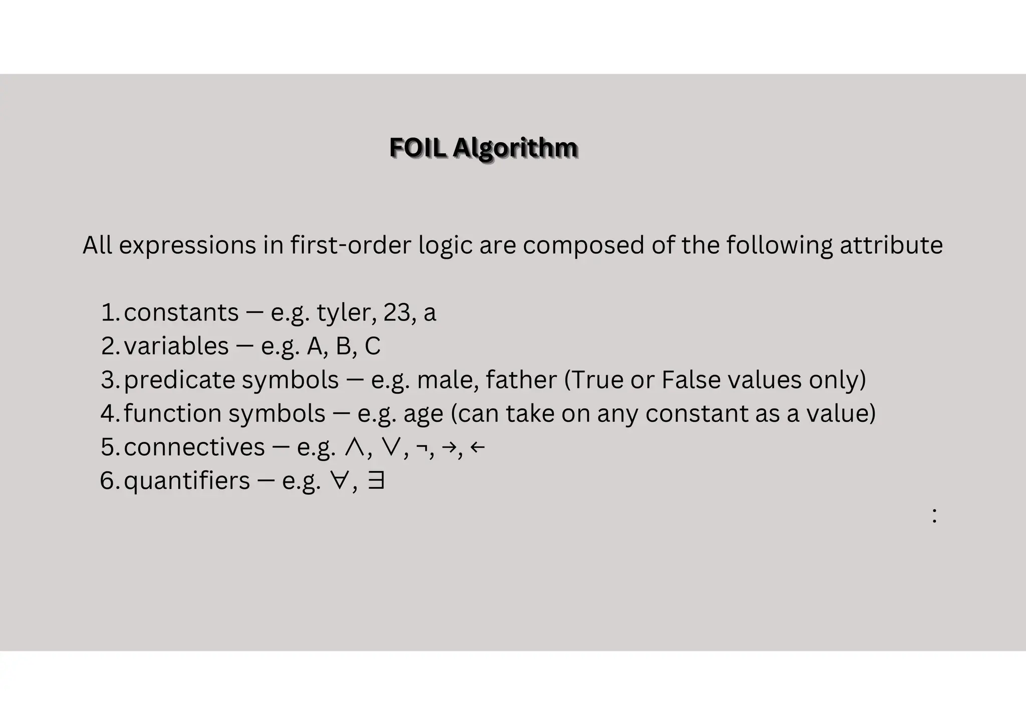 FOIL First orderInductive learning in AI | PDF