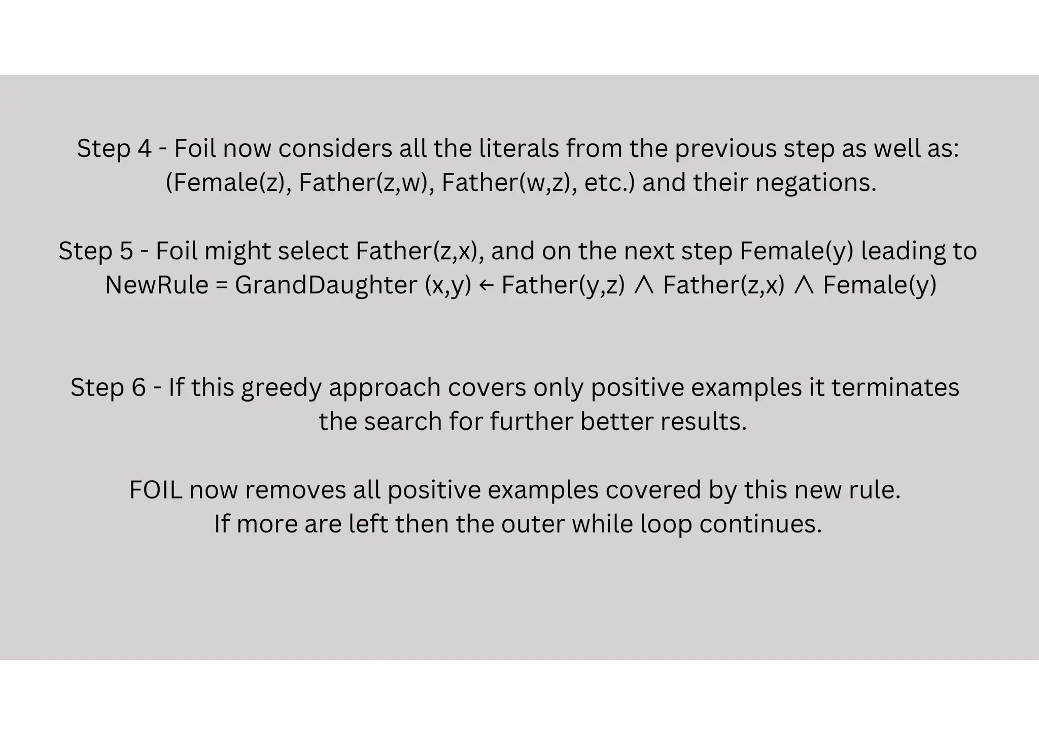 FOIL First orderInductive learning in AI | PDF