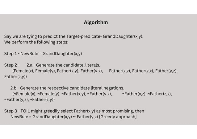 FOIL First orderInductive learning in AI | PDF