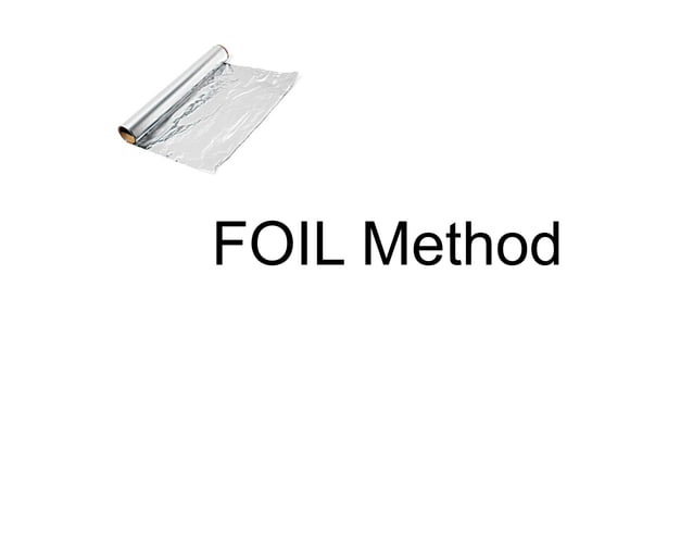 Foil method | PDF