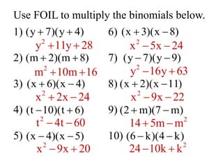 Foil method and distributive.ppt | Science
