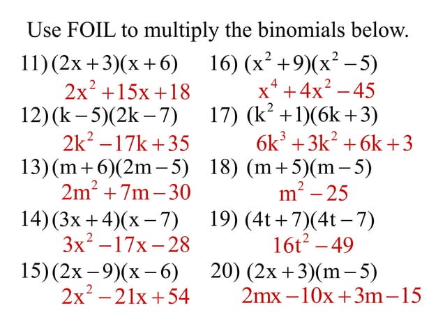 Foil method and distributive.ppt | Science