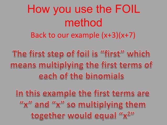 How to FOIL | PPT