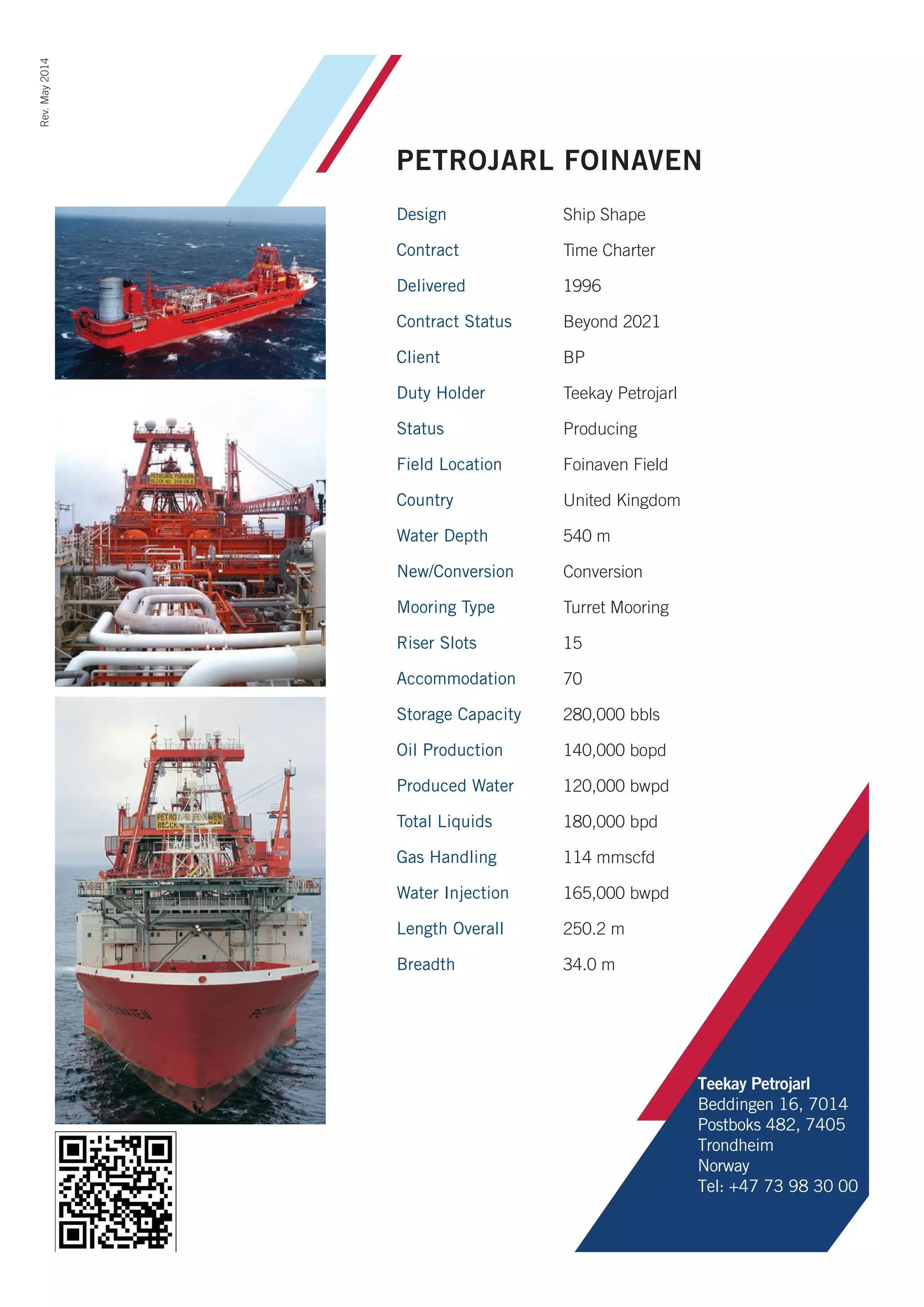 Petrojarl Foinaven: Factsheet | PDF