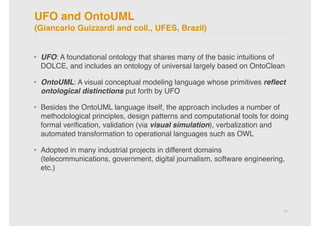 Ontological Analysis and Conceptual Modelling: Achievements and ...