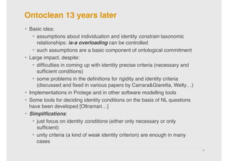 Ontological Analysis and Conceptual Modelling: Achievements and ...