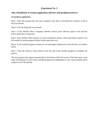 Foit lab manual | PDF