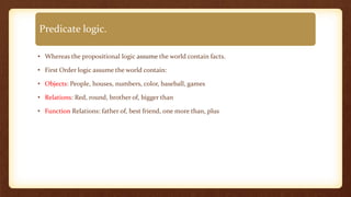 First Order Logic | PPTX | Programming Languages | Computing