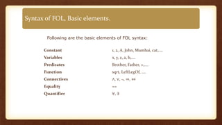 First Order Logic | PPTX | Programming Languages | Computing