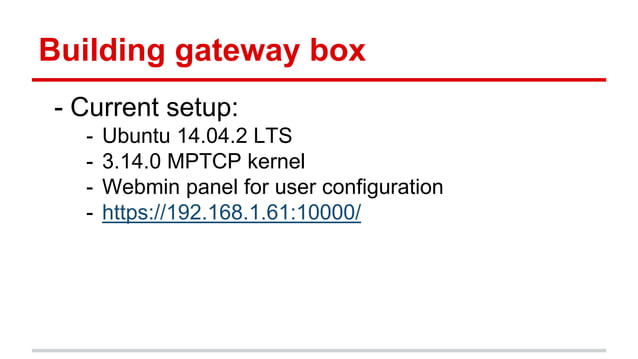 Multipath TCP & practical usage | PPT
