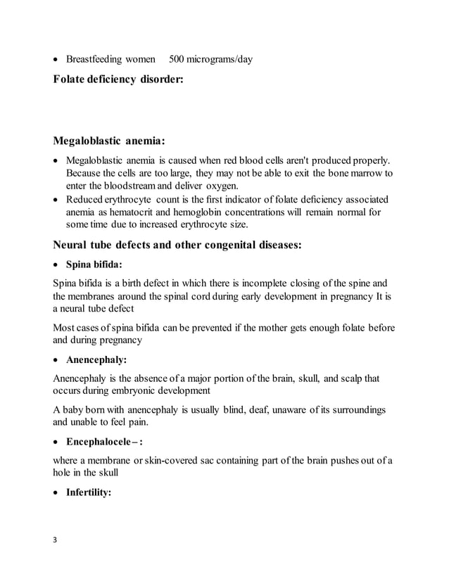 Folate and deficiency disorder (1) (1) | PDF