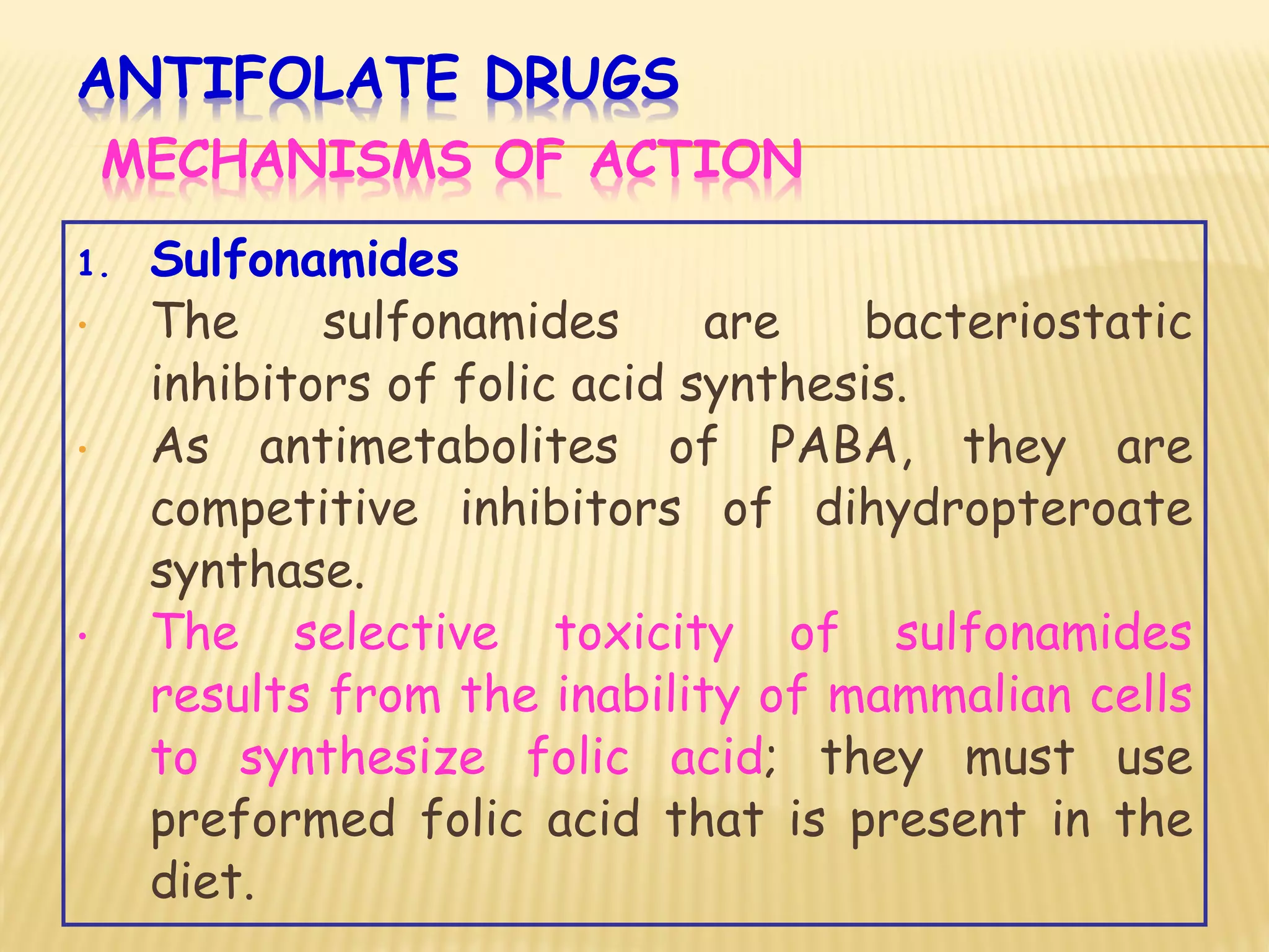 Folate antagonists | PDF