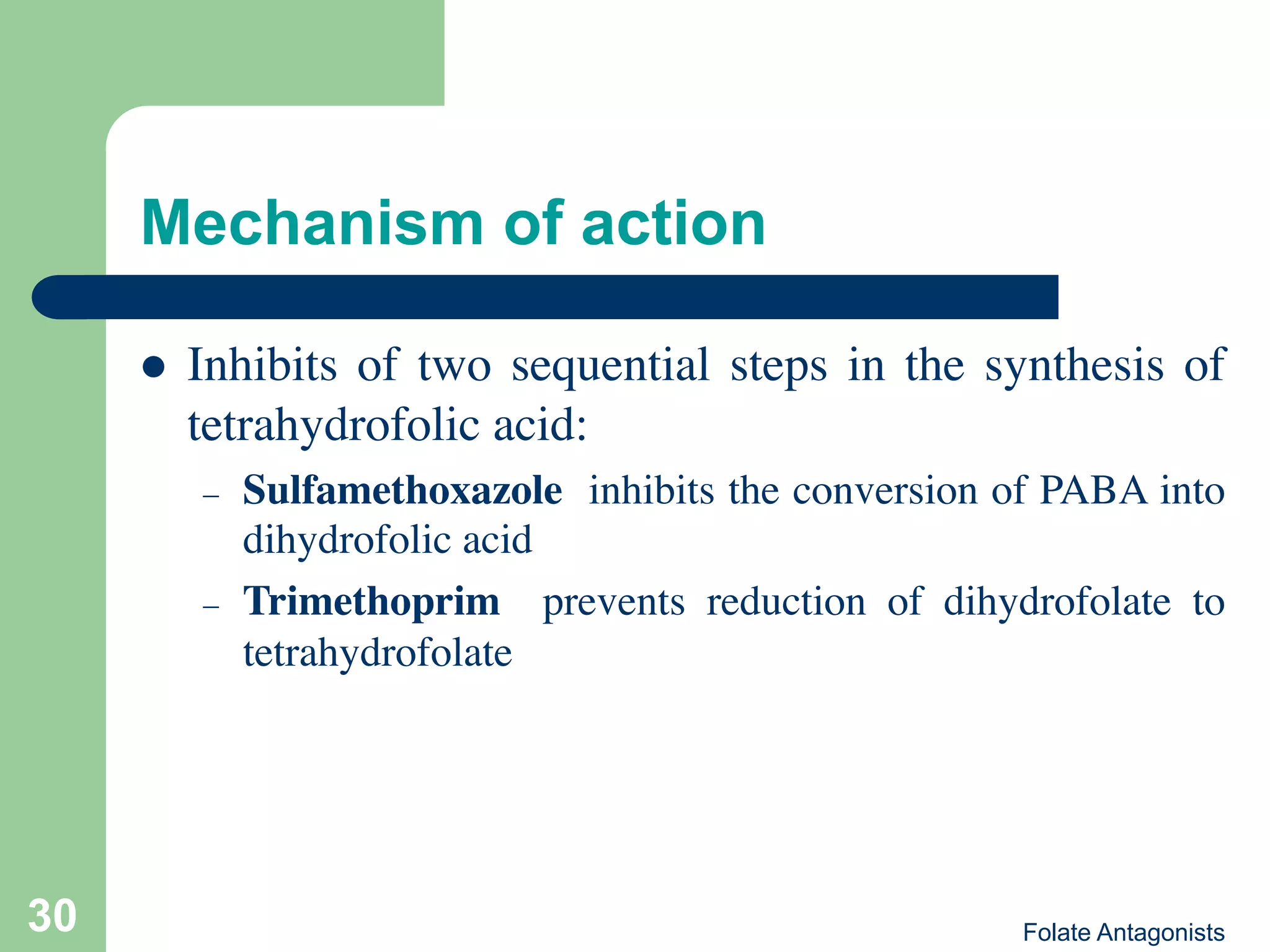 Folate antagonists- Sulfonamides and Trimethoprim | PDF