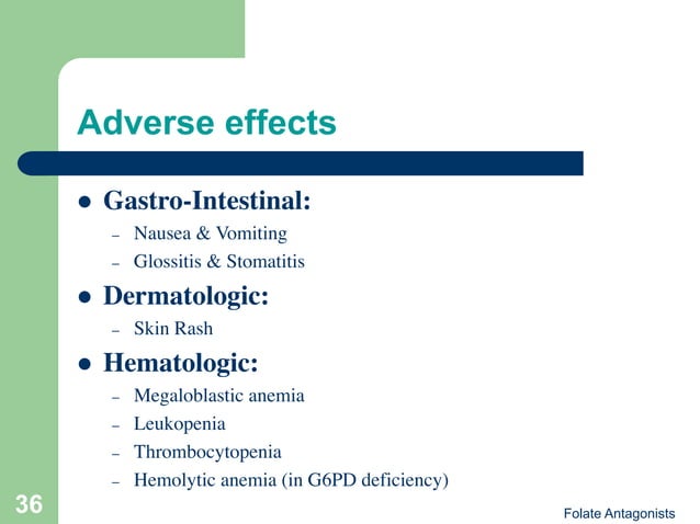 Folate antagonists- Sulfonamides and Trimethoprim | PPT