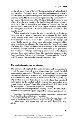 Nancy Folbre unproductive-housewife (1991) | PDF