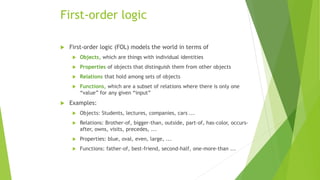 First order logic | PPT