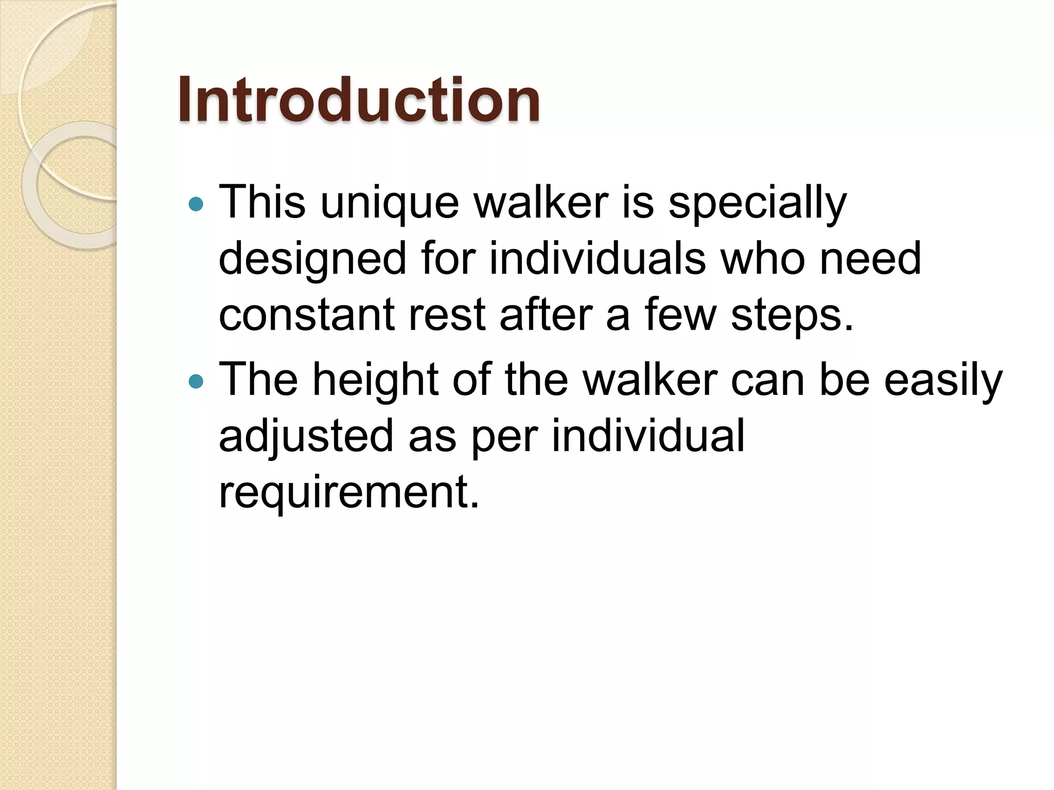 Foldable walker with seat | PPTX