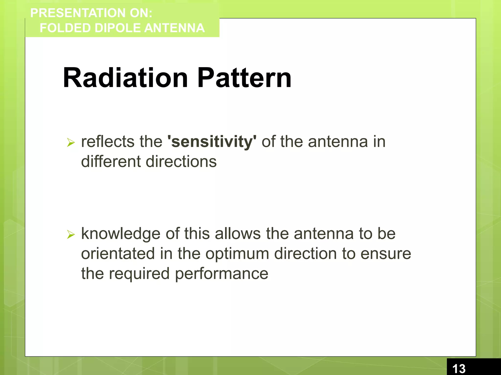 Folded dipole antenna | PPTX