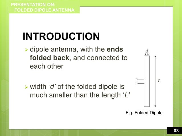 Folded dipole antenna | PPTX | Physics | Science