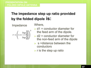 Folded dipole antenna | PPTX