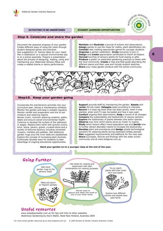 Waterwise Sensory Maze: Educating Children - Australia | PDF