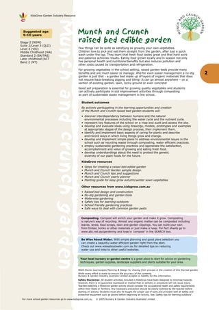 Munch and Crunch Garden: Raised Bed Edible Garden - Kids Grow Garden | PDF