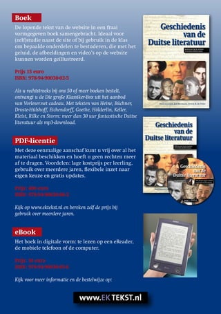 Folder geschiedenis van de Duitse literatuur | PDF