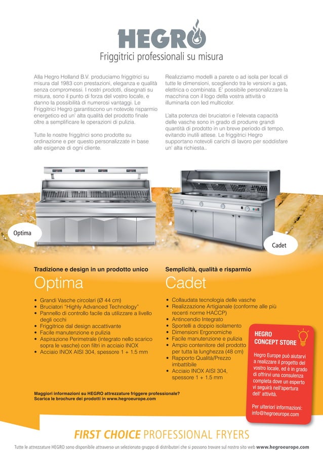 Hegro Friggitrici Olandesi | PDF