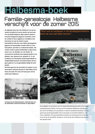 Folder Halbesma boek | PDF