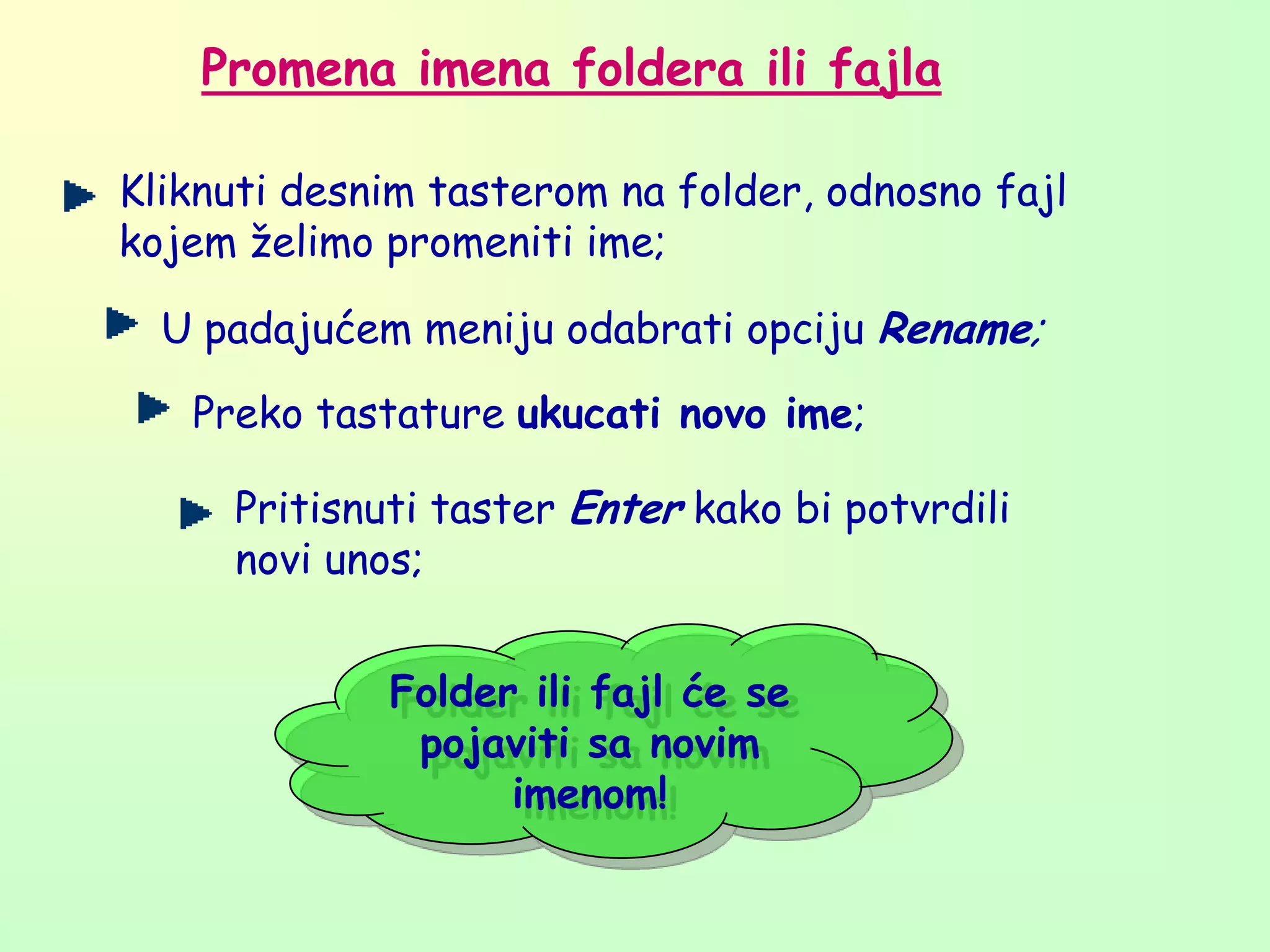 Folderi i fajlovi | PPTX