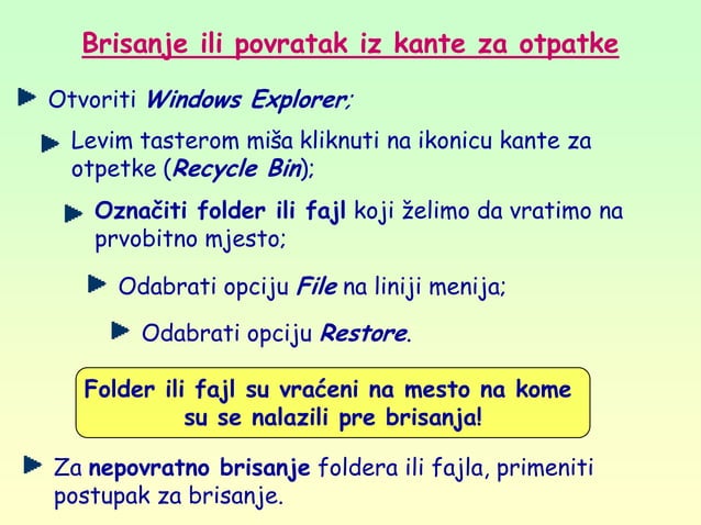 Folderi i fajlovi | PPTX