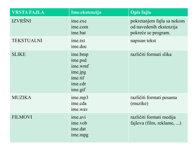Folderi i fajlovi | PPTX